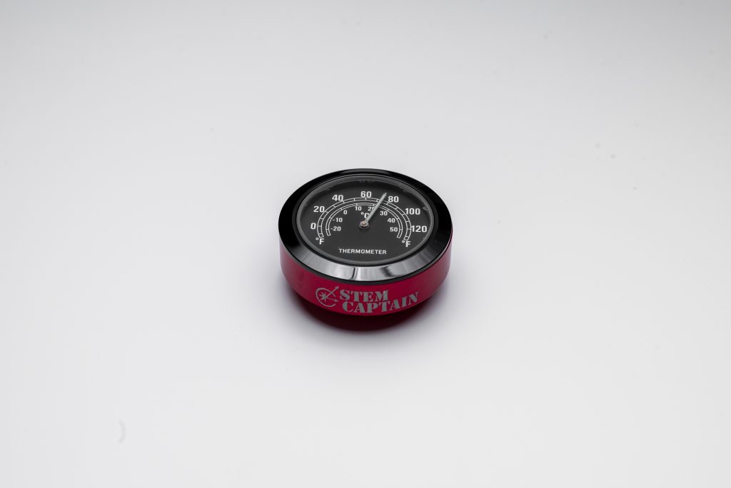 BLACK BEZEL STEM CAP THERMOMETER, 36mm - Stem Captain